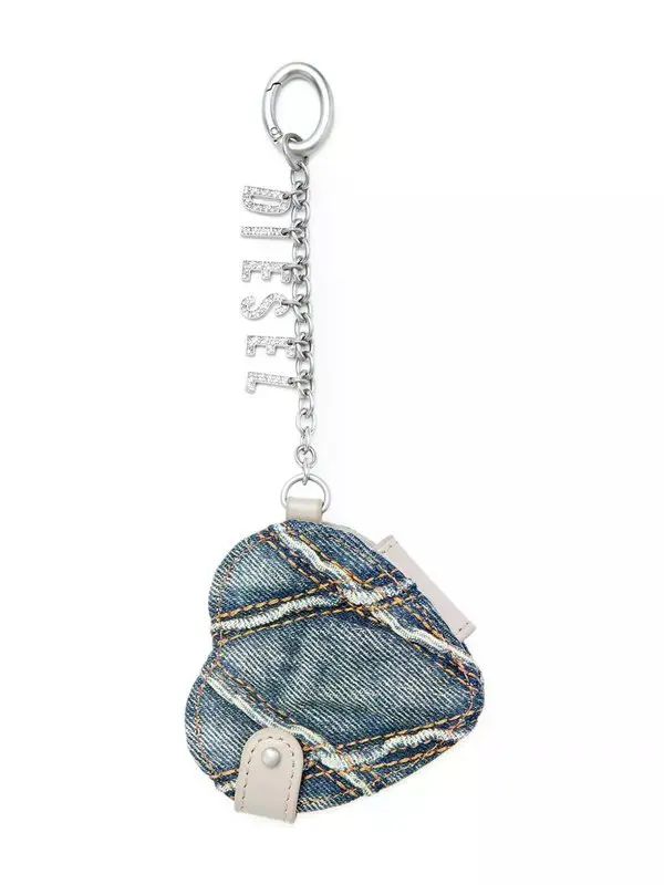 DIESEL® Heart-shaped Mirror Keychain - Silver