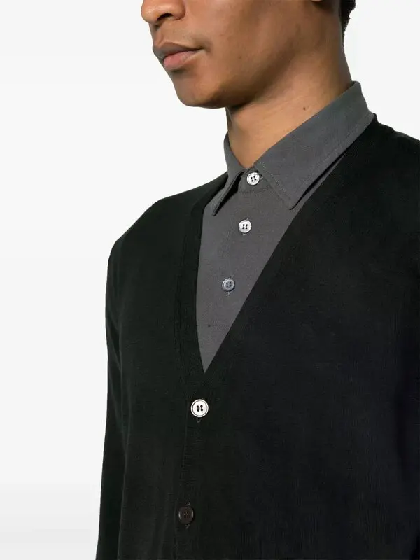 ZANONE Fine-knit V-neck Cardigan - Black