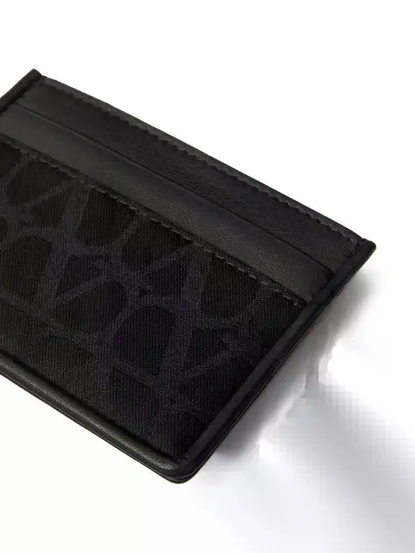 Valentino Garavani Toile Iconographe Leather Cardholder