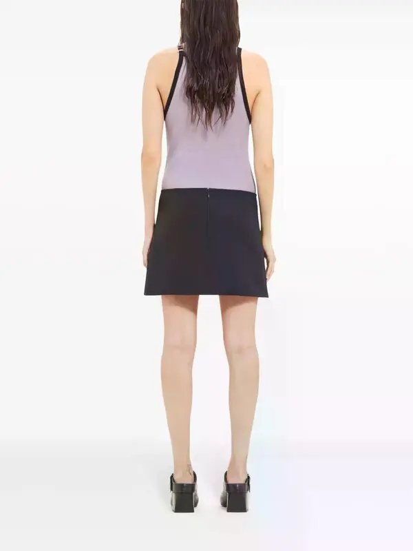 COURREGES Buckle Cotton Tank Top - Grey