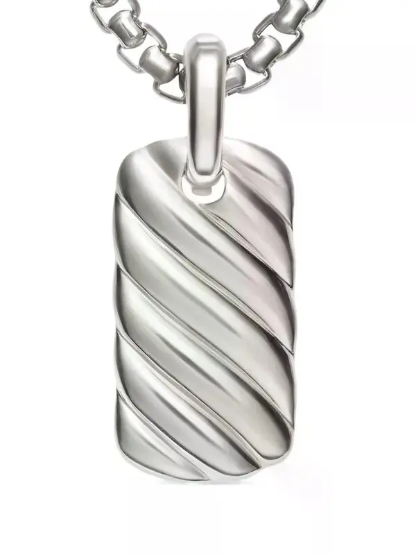 David Yurman Sterling Petite Sculpted Cable Tag