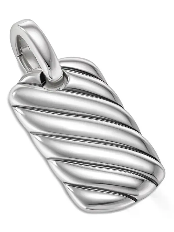 David Yurman Sterling Petite Sculpted Cable Tag