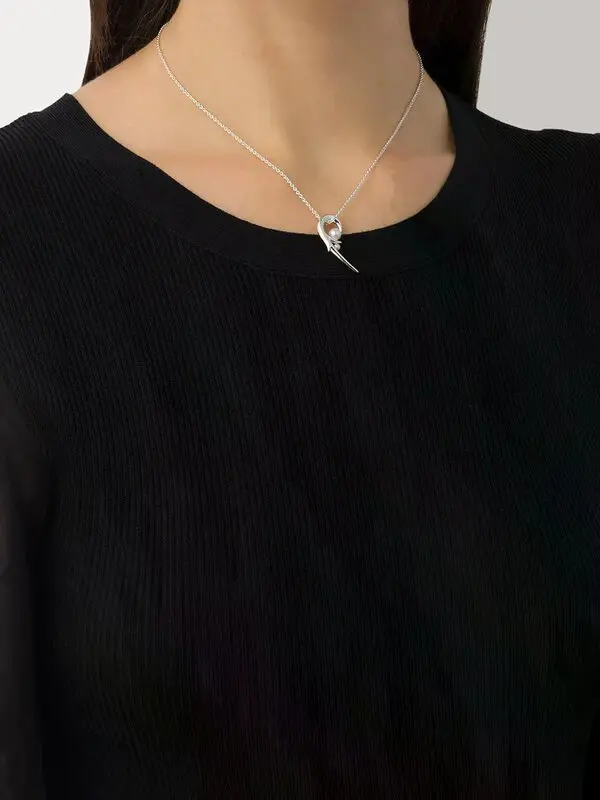 SHAUN LEANE Cherry Blossom Pearl Pendant Necklace - Silver