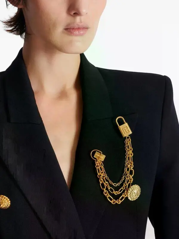 Balmain Sync Chains Brooch