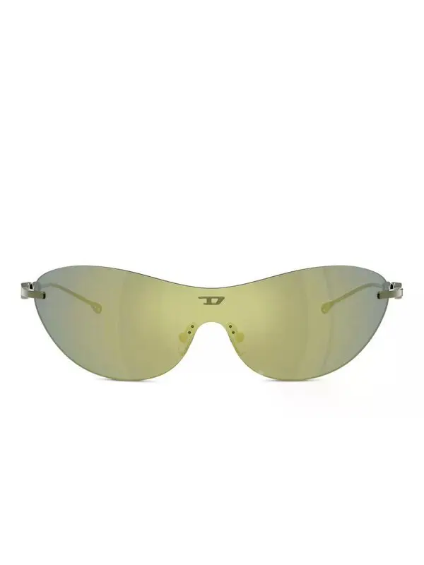 DIESEL® Rimless Logo-plaque Sunglasses - Green