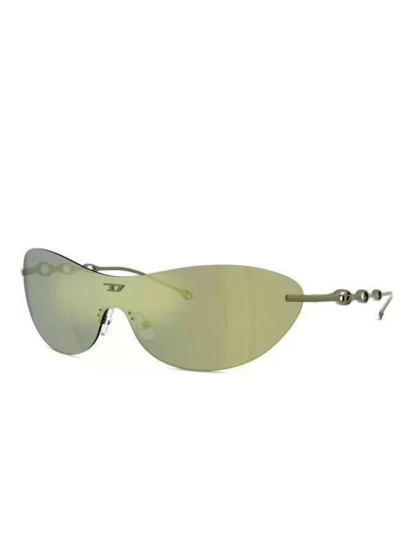 DIESEL® Rimless Logo-plaque Sunglasses - Green