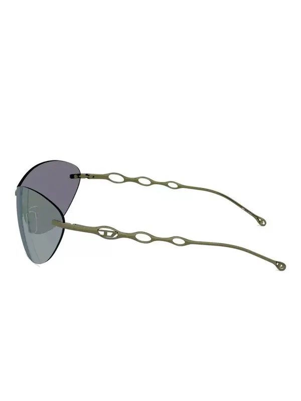 DIESEL® Rimless Logo-plaque Sunglasses - Green