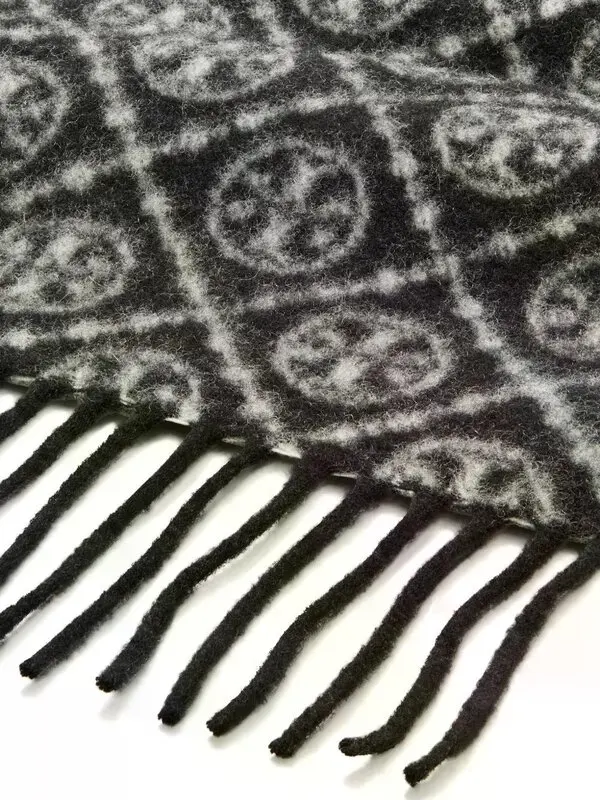 Tory Burch T Monogram Scarf - Black