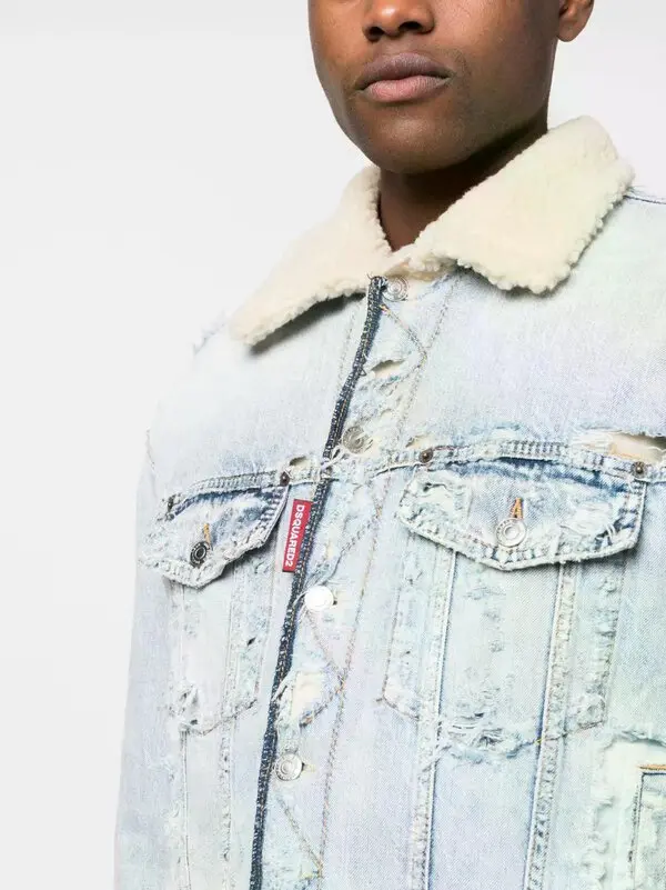Dsquared2 Distressed Denim Jacket