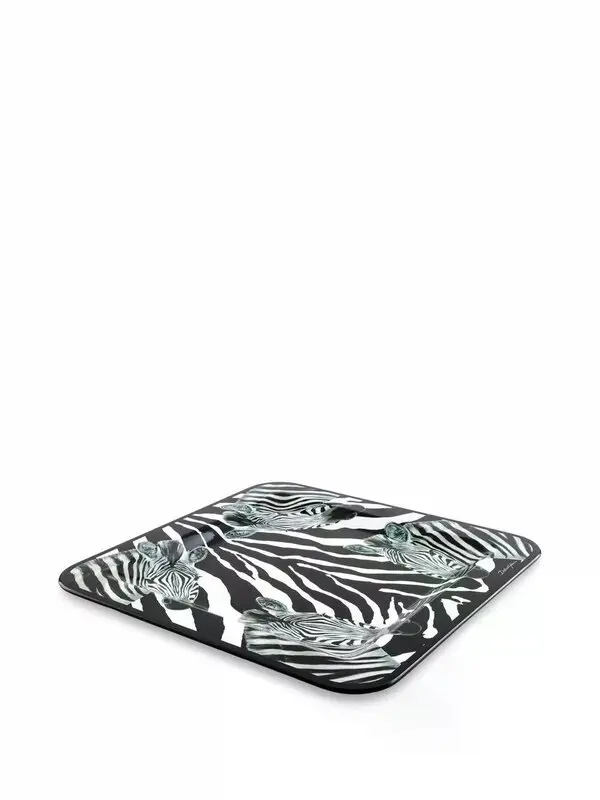 Dolce & Gabbana Medium Zebra-print Wood Tray