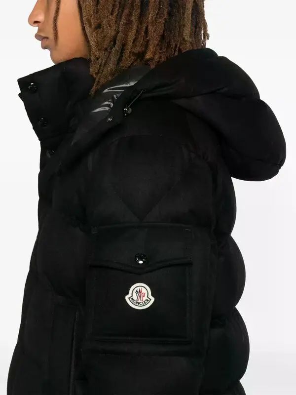 Moncler Maya 70 Wool Padded Jacket - Black