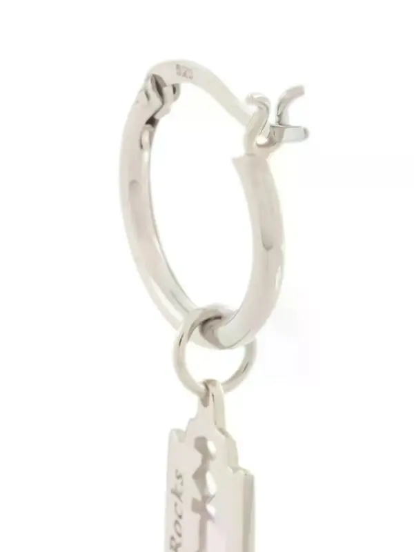 TRUE ROCKS Razor Hoop Earring - Silver