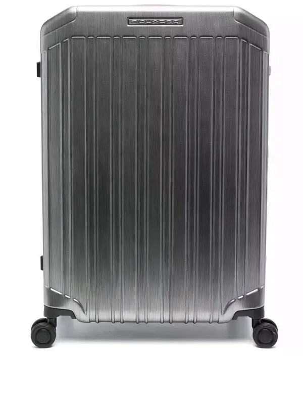 PIQUADRO Logo-lettering Zip-up Luggage - Silver