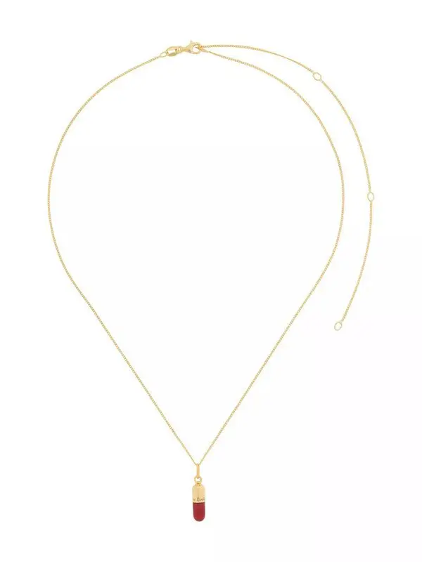 TRUE ROCKS Mini Pill Pendant Necklace - Gold