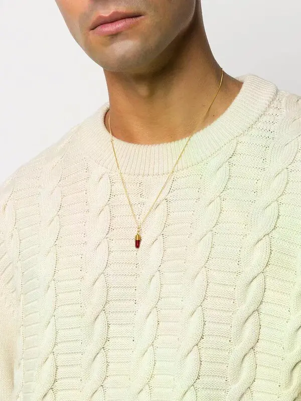 TRUE ROCKS Mini Pill Pendant Necklace - Gold