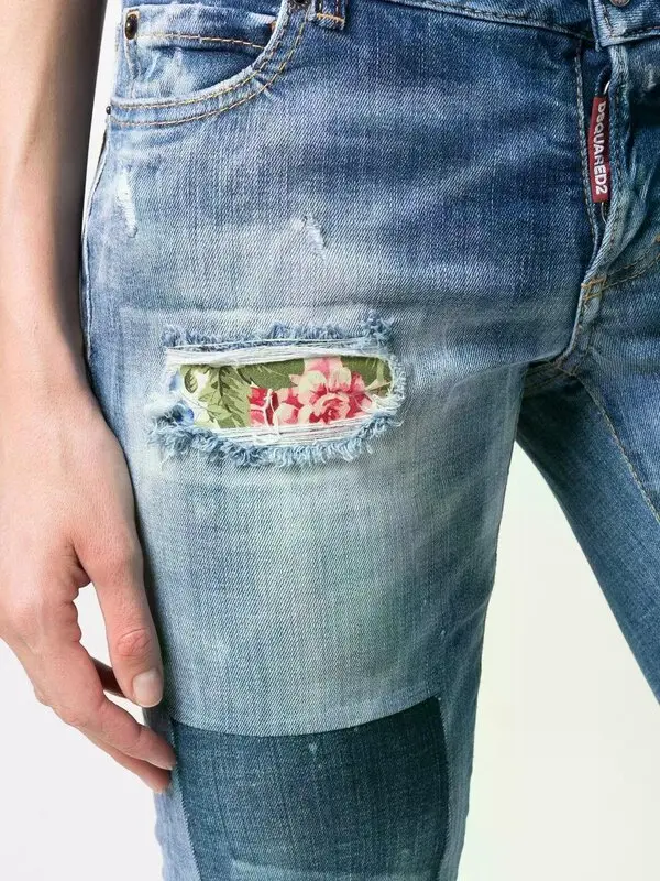 Dsquared2 Jennifer Low-rise Skinny Jeans - Blue