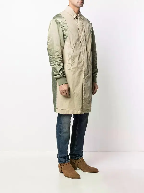 Dsquared2 Contrast-sleeve Single-breasted Coat