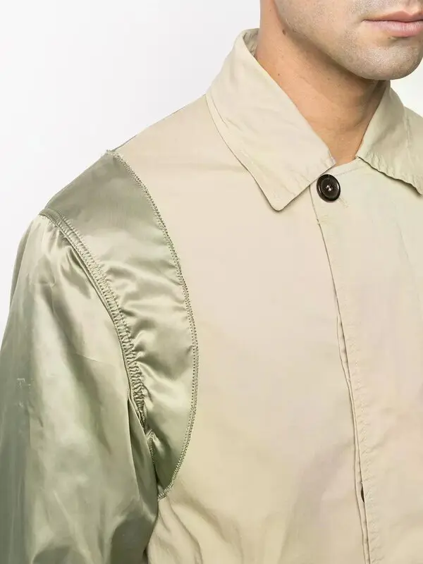 Dsquared2 Contrast-sleeve Single-breasted Coat