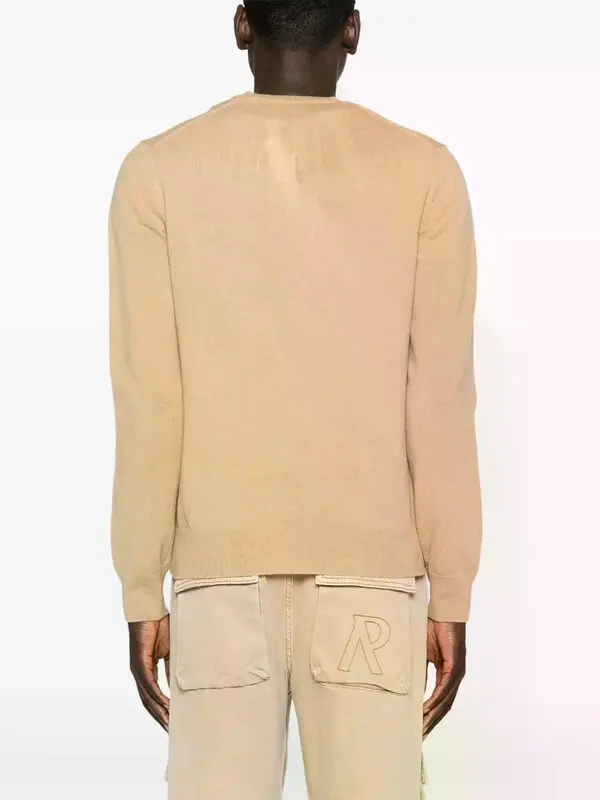 Play Comme Des Garcon Heart-patch Wool Jumper - Neutrals