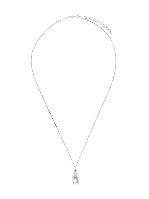 TRUE ROCKS Crab Claw Necklace - Silver