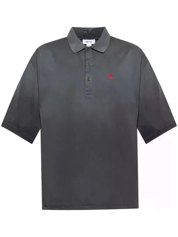 Alexander McQueen Skull-embroidered Polo Shirt