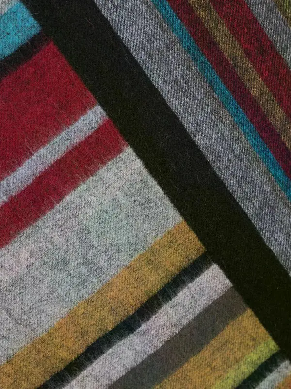 Paul Smith Striped Fringed Scarf