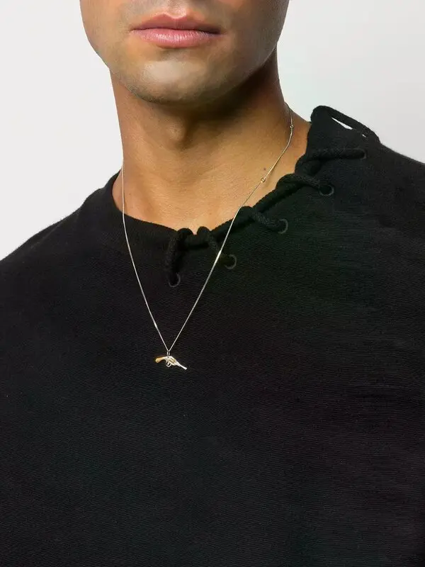 TRUE ROCKS Two-tone Pistol Pendant Necklace