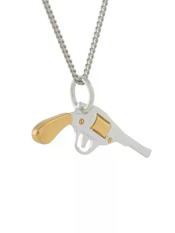 TRUE ROCKS Two-tone Pistol Pendant Necklace