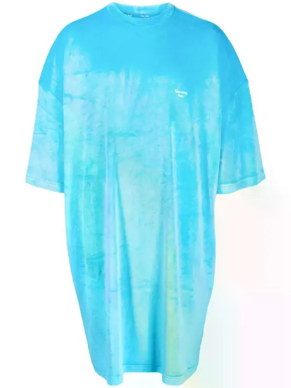 TEAM WANG DESIGN Sparkles Velvet Shirtdress - Blue