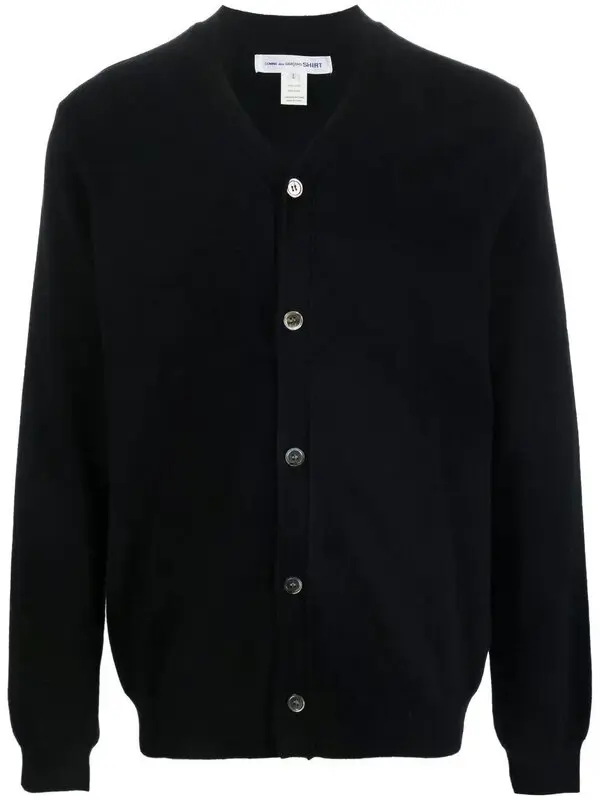 Comme Des Garçons V-neck Wool Cardigan