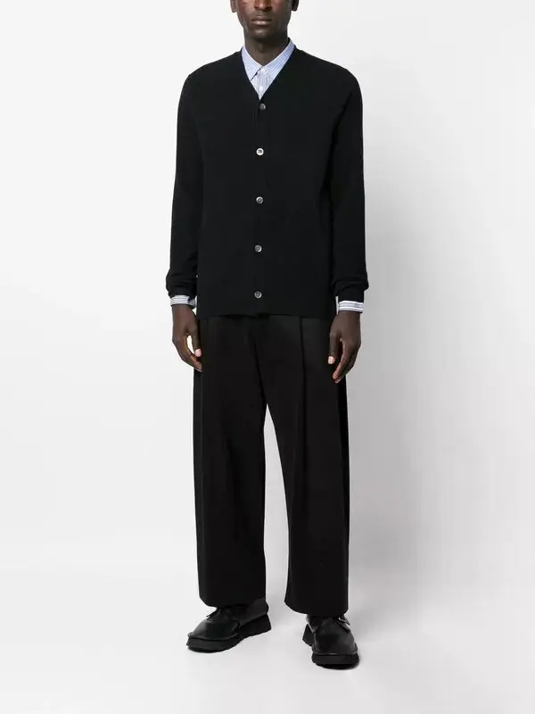 Comme Des Garçons V-neck Wool Cardigan