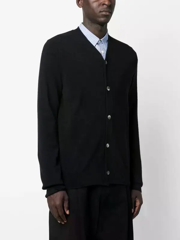 Comme Des Garçons V-neck Wool Cardigan