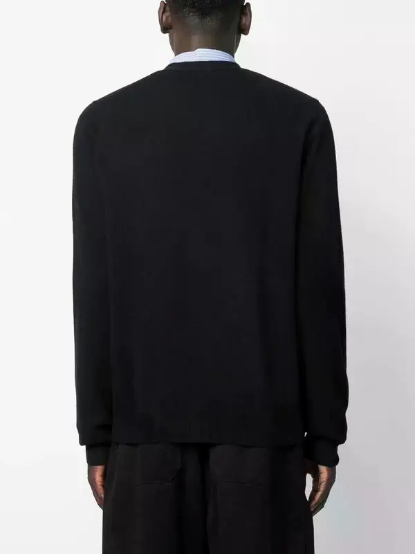 Comme Des Garçons V-neck Wool Cardigan