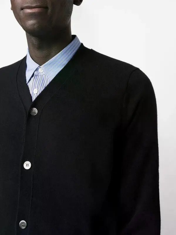 Comme Des Garçons V-neck Wool Cardigan