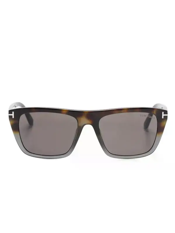 TOM FORD Aslan Square Frame Sunglasses - Brown