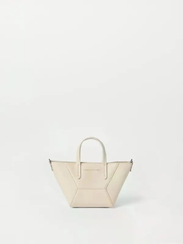 Brunello Cucinelli Mini Bc Duo Leather Tote Bag - Neutrals