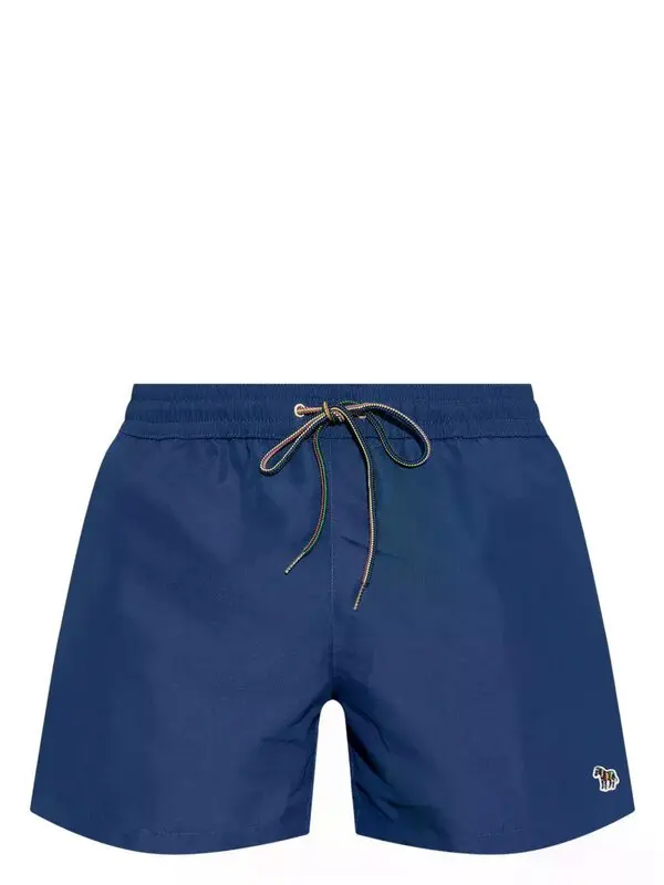 Paul Smith Logo-patch Swim Shorts - Blue