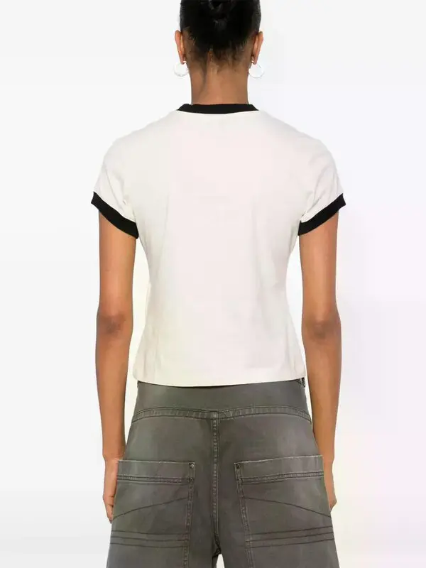 Off-White Logo-embroidered T-shirt - Neutrals