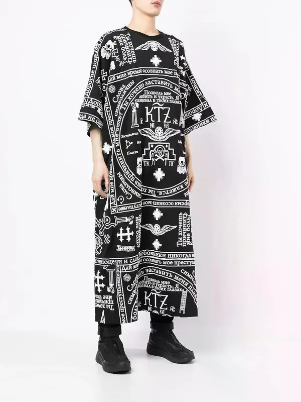 KTZ Graphic Print Kaftan