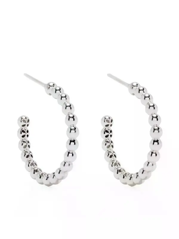 PRAGNELL 18kt White Gold Bohemia Hoop Earrings - Silver
