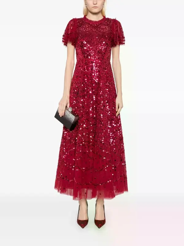NEEDLE & THREAD Deco Dot Ankle Gown
