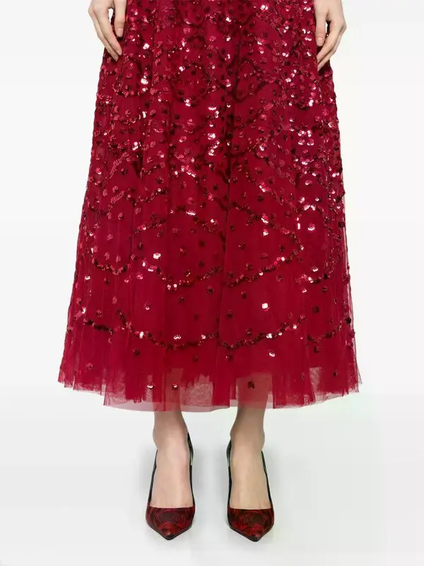 NEEDLE & THREAD Deco Dot Ankle Gown
