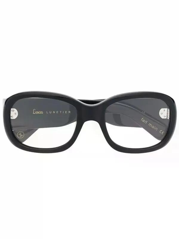 LESCA Oval-frame Glasses - Black