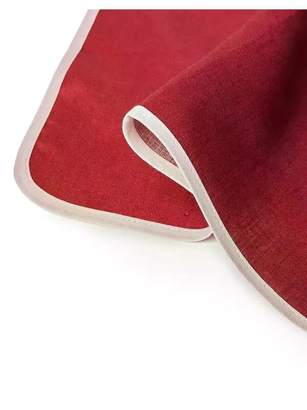 La DoubleJ Contrast Trimming Napkin Two-piece Set