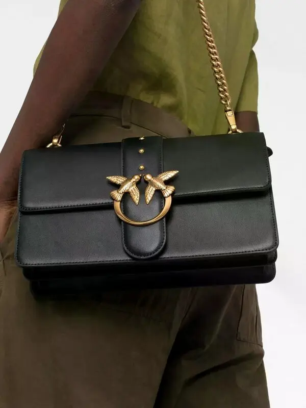 Pinko Love One Leather Crossbody Bag