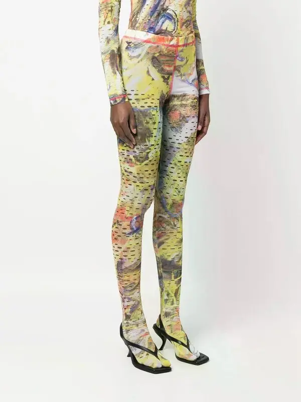 DIESEL® Abstract-print Footed Leggings