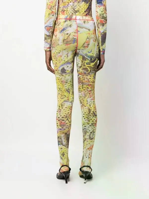 DIESEL® Abstract-print Footed Leggings
