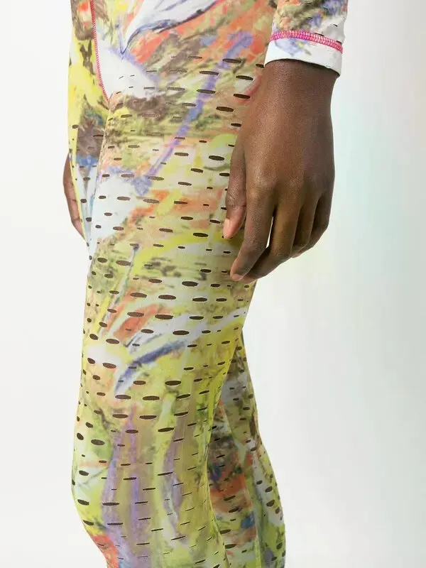 DIESEL® Abstract-print Footed Leggings
