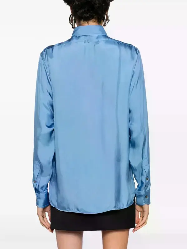 TOM FORD Pleated Satin Shirt