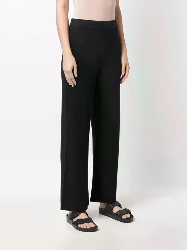 PAULA Ribbed Cashmere Flared Trousers